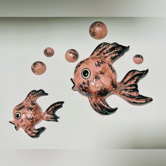 Wall Decor | Vintage Mcm 7pc Irridescent Fish Set | Poshmark